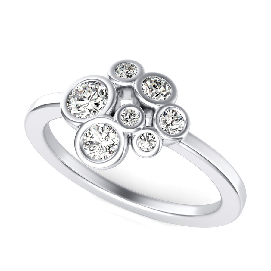 Bezel Set Cluster Stones Edwin Novel Jewelry Design