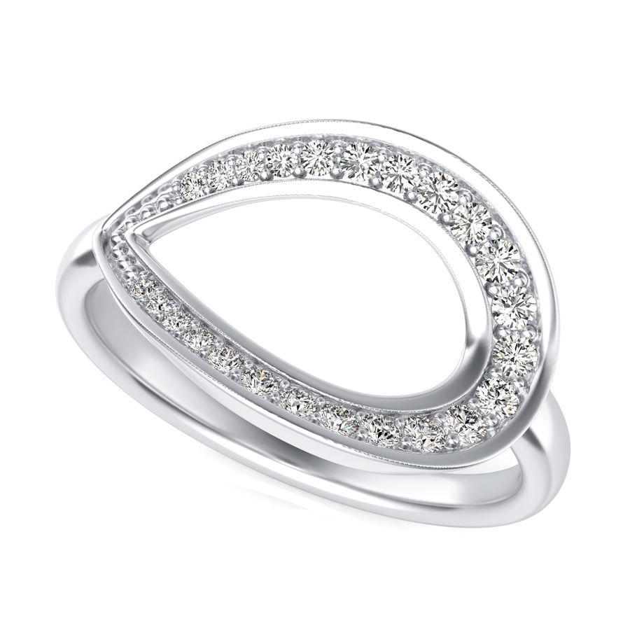 Oval Tear Drop Fashion Ring - Edwin Novel Jewelry Design